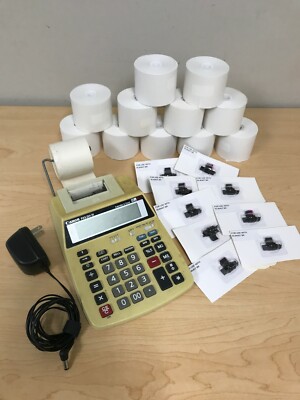 CANON P23-DH III Desktop Calculator and 2 color Print Adding Machine ...