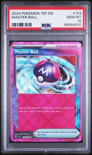 PSA 10 Pokémon Master Ball Scarlet & Violet-Temporal Forces 153 Holo ...