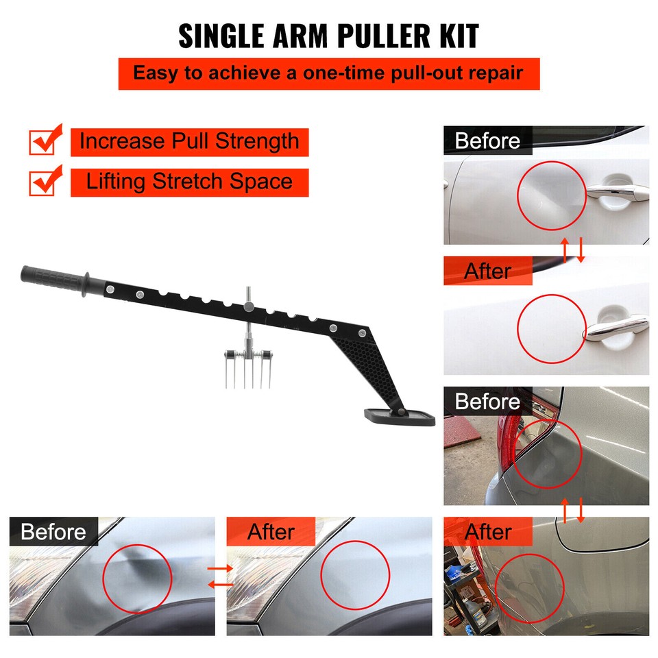 Car Dent Bar Puller Pull Lever Pulling Kit Removal Hammer Repair Auto ...