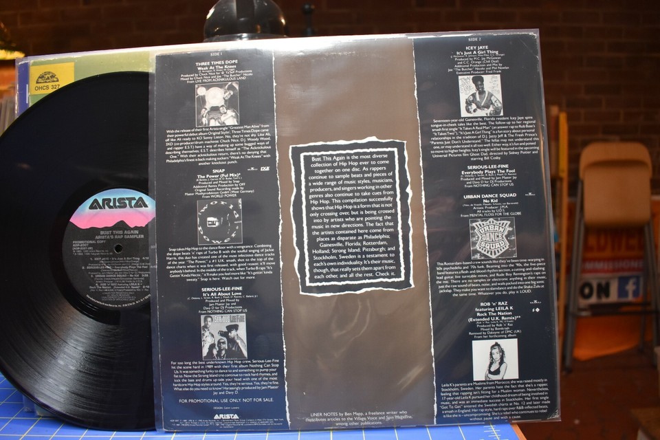 Serious-Lee-Fine Arista’s Rap Sampler Bust This Again LP Arista ADP ...