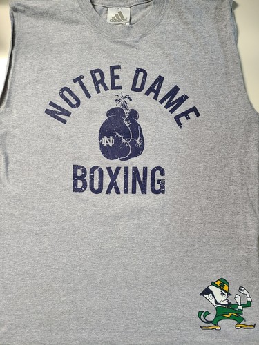Notre Dame Fighting Irish Boxing Bengal Bouts Gray Adidas Sleeveless T ...