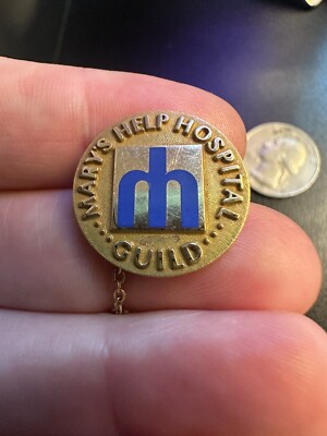 Vintage St Mary’s Help Hospital Guild Pin 1/10th 10k GF 1000 Hours | eBay