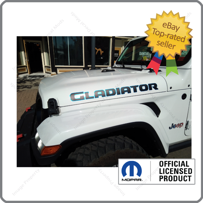 (2x) Jeep GLADIATOR JT Hood Decals Graphics Stickers 4xe Blue Matte ...