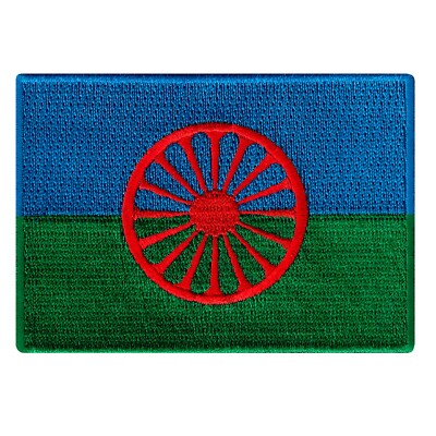 ROMANI FLAG PATCH embroidered iron-on SOUVENIR EMBLEM EUROPEAN GYPSY ...