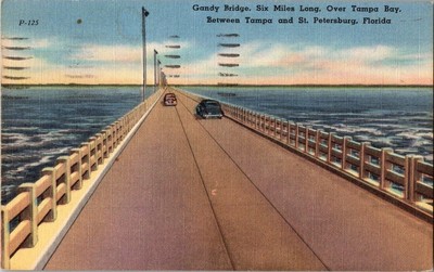 postcard Gandy Bridge Over Tampa Bay And St Petersburg Florida A11 | eBay