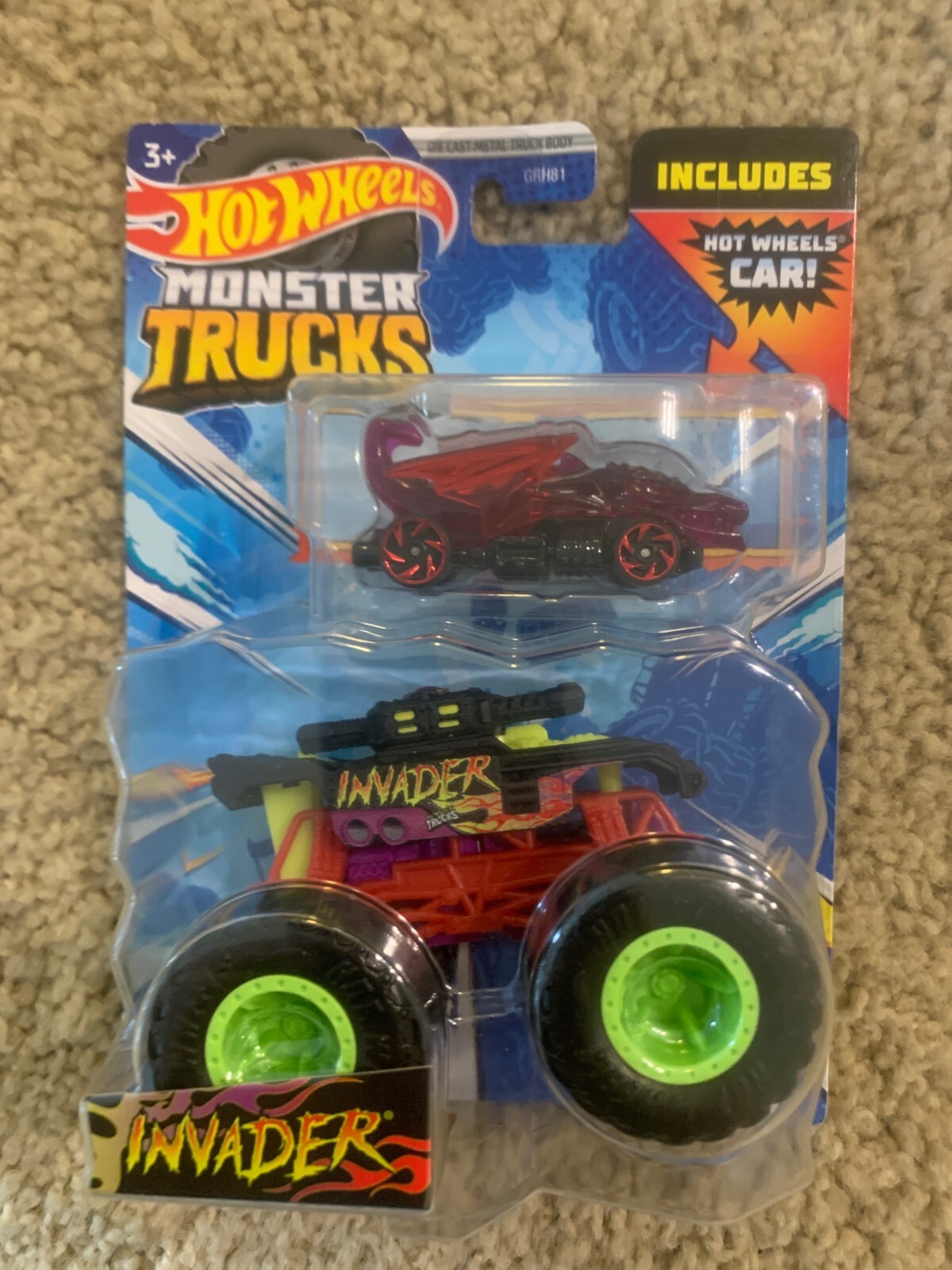 Hot Wheels Monster Trucks Includes Hot Wheels Car U Choose GRH81 | eBay
