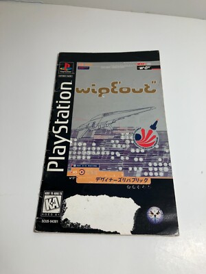 Wipeout Instruction Manual ONLY! (Playstation, PS1) Original Long Box ...