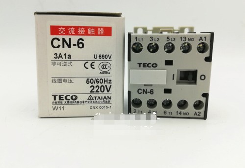 1PCS TECO CN-6 CN6 Contactor 3A1a 220V IN BOX -NEW | eBay