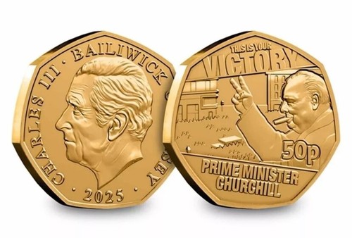 Winston Churchill The VE Day Gold Plated 50p World War Coin | eBay