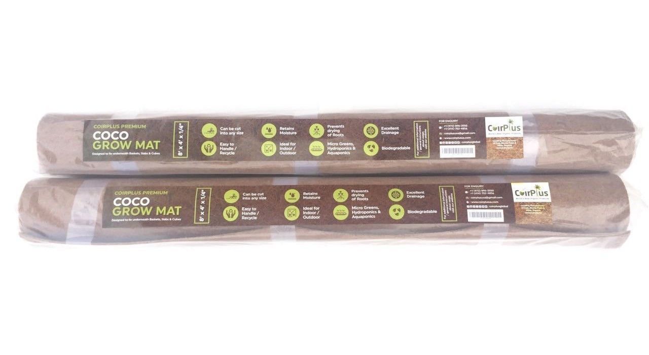Coir Plus Premium Coco Grow Mat [OMRI Listed]: 8 ft x 4 ft x 1/4 in ...