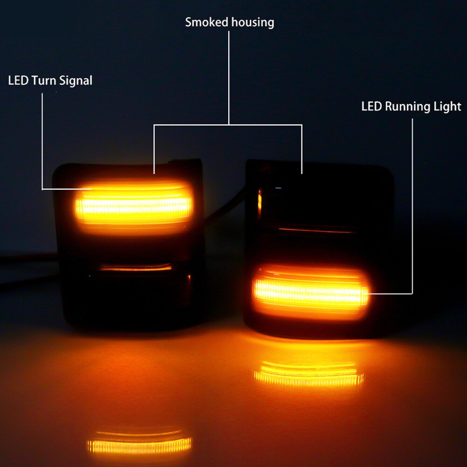 For Ford F250 F350 F450 F550 Amber Lens Full LED Side Mirror Marker ...