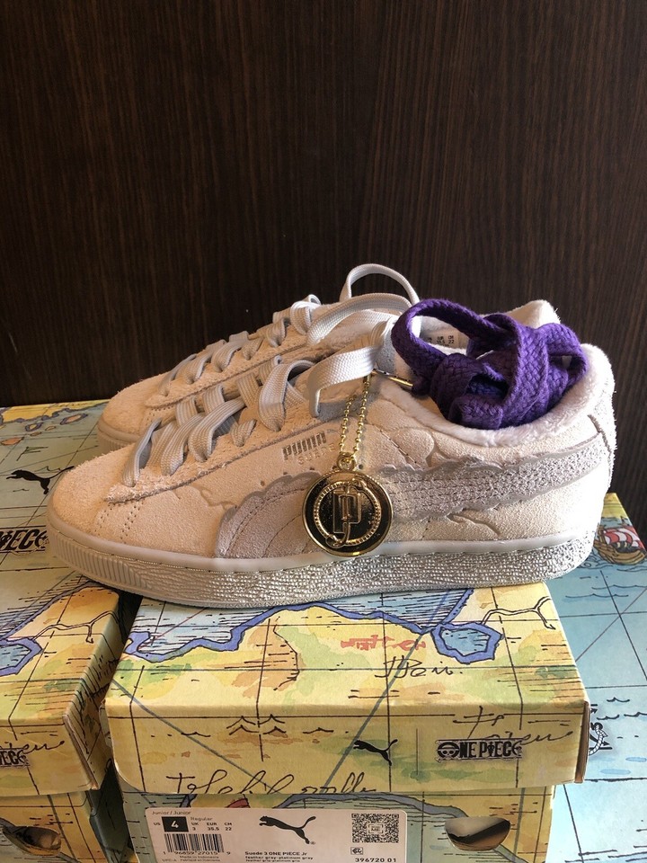 PUMA x ONE PIECE Gear 5 Luffy Suede Sneaker Gray Big Kids 396720-01 ...