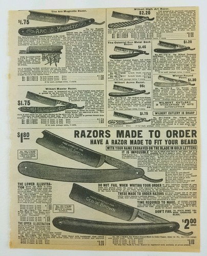 Vintage Arc magnetic razors shaving Wilbert Catalog Print Ad trimmed a ...