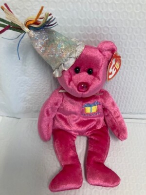 Ty Beanie Baby💜HAPPY BIRTHDAY January Bear 8.5" W/Hat NEW MWMT's | eBay