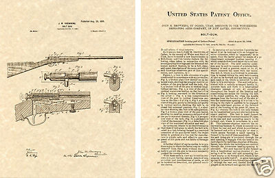 WINCHESTER 1900 BOLT ACTION RIFLE PATENT Art Print READY TO FRAME ...