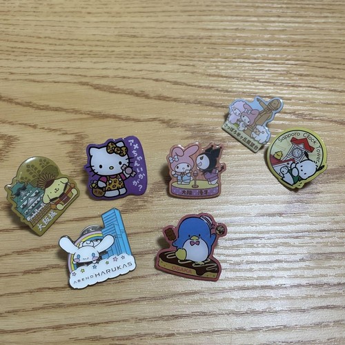 Sanrio Pin Badge 7 Points Hello Kitty Cinnamon Pom Pudding Kuromi | eBay
