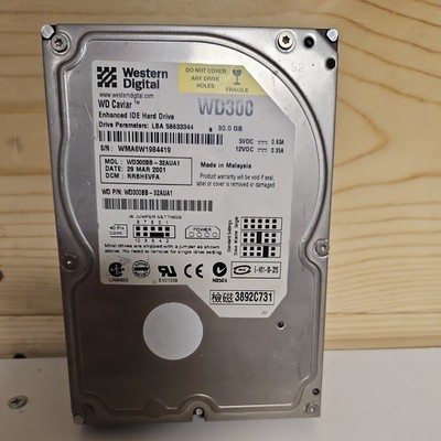 Western Digital Dell WD300 00X438 WD300BB-75DEA0 30GB IDE 7200RPM Hard ...
