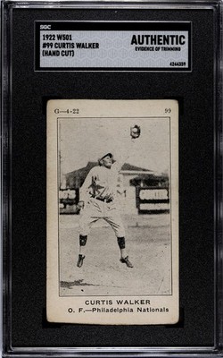 1922 W501 TILLY WALKER 99 VG SGC A BASEBALL PHILADELPHIA PHILLIES | eBay