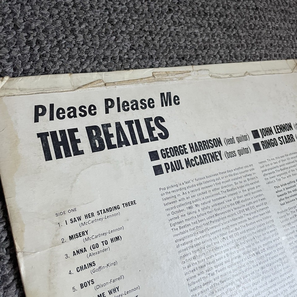 The Beatles – Please Please Me Vinyl Record 3RD UK Press No Small 33⅓ ...