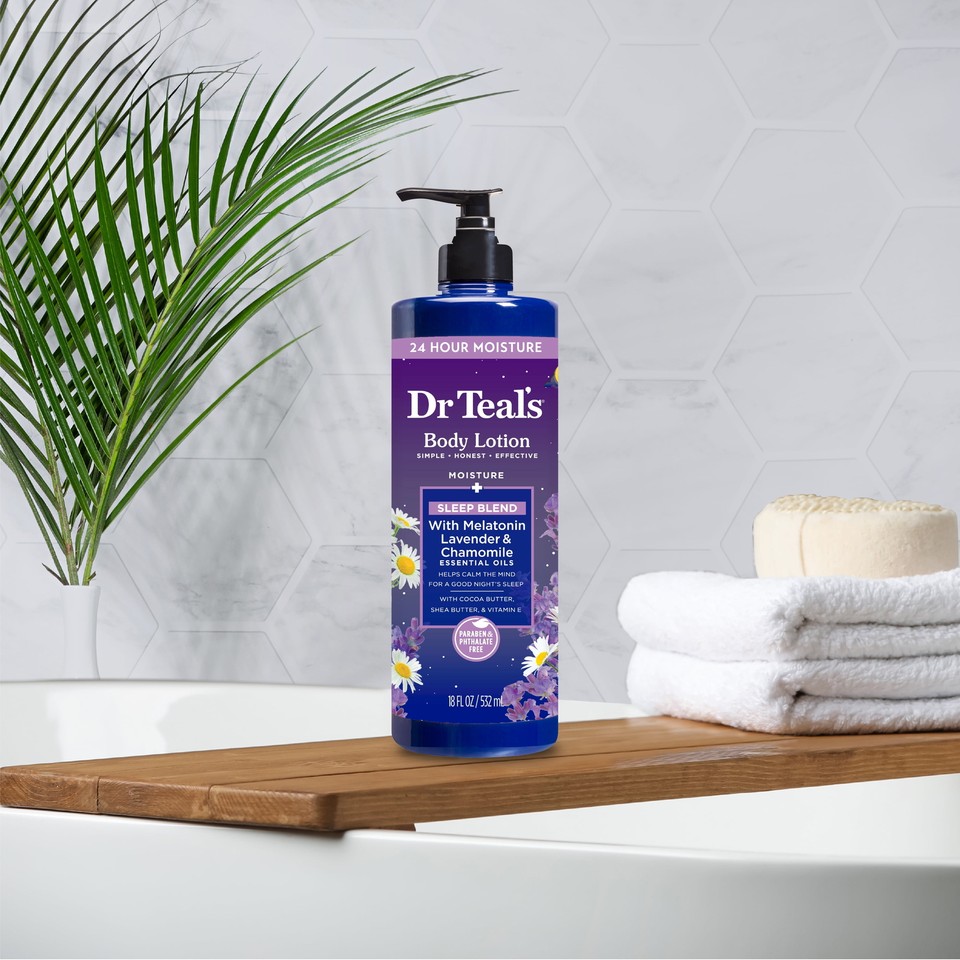 Sleep Body Lotion with Melatonin, Lavender & Chamomile Essential Oils ...