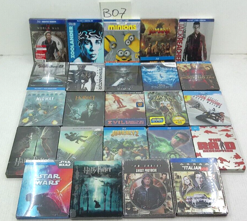 LOT of 24 Blu-ray Movies Limited Edition Steel-book Metal Case GRADE A ...