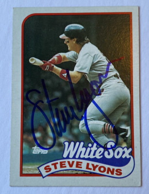 Steve Lyons Signed Topps #334 1989 Card Chicago White Sox Auto MLB RAD ...