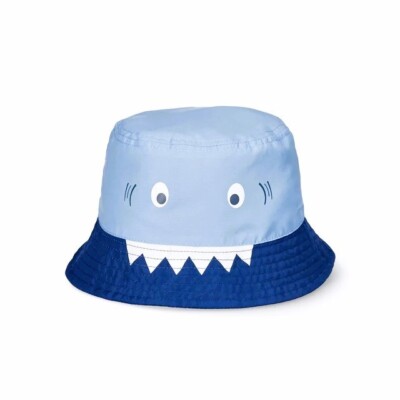 NEW NWT Carter's Toddler Boy Shark Sun Hat SIZE 2-5T Under Chine Strap ...