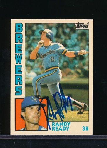 1984 Topps Traded Randy Ready #97T Rookie RC signed auto autograph blue ...