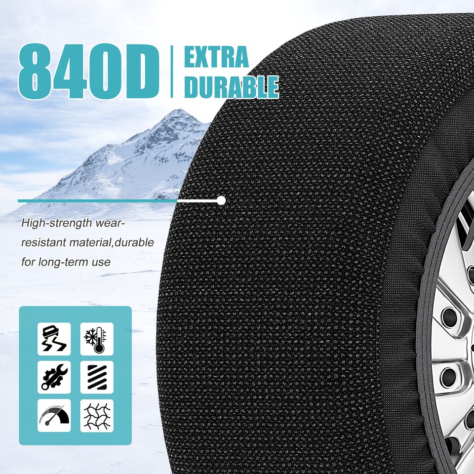 Automotive Snow Socks for SUV Car Tires Winter Grip Boost Traction ...