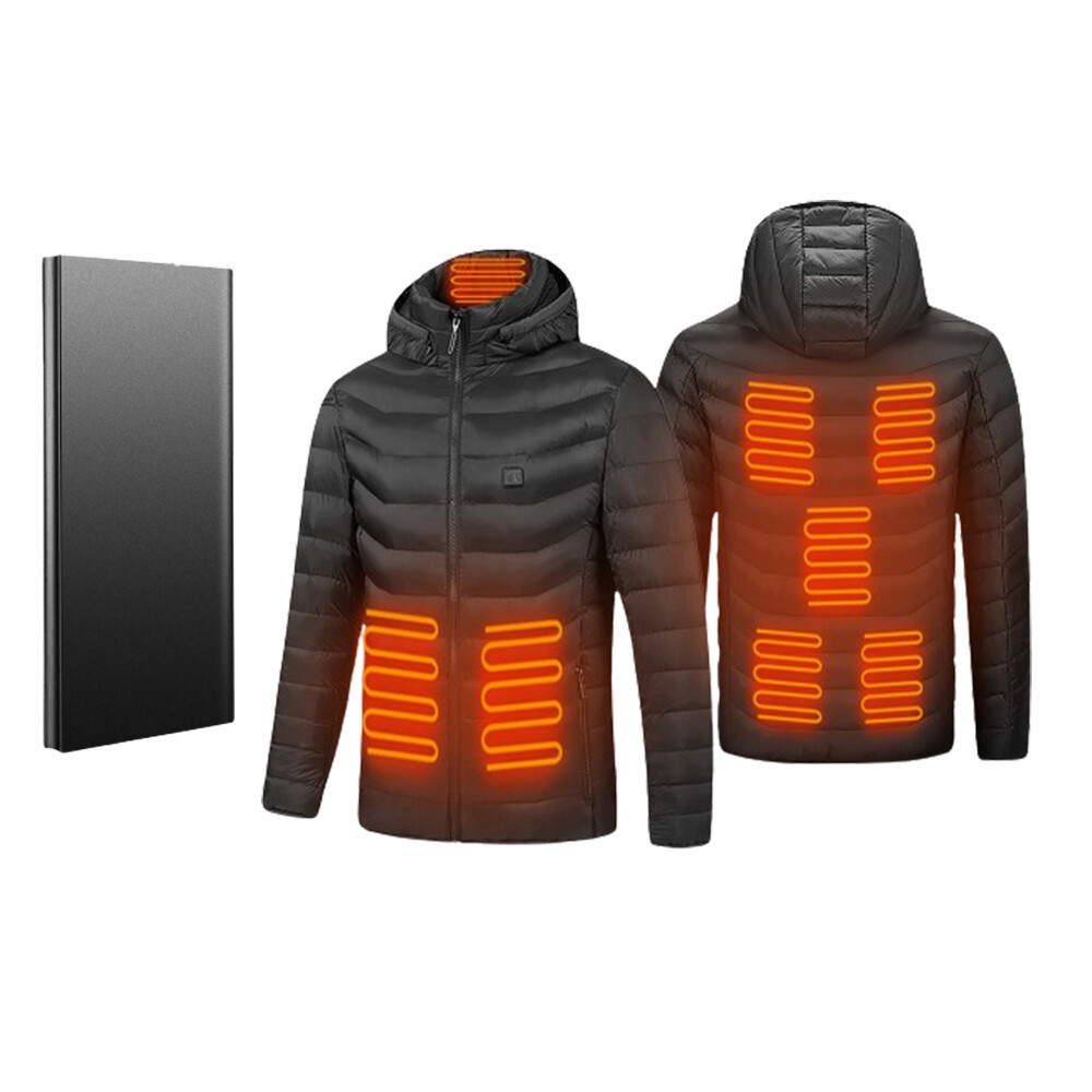 Men Heated Coat W/ 20000mAh Battery Pack Electric Heating Jacket ...