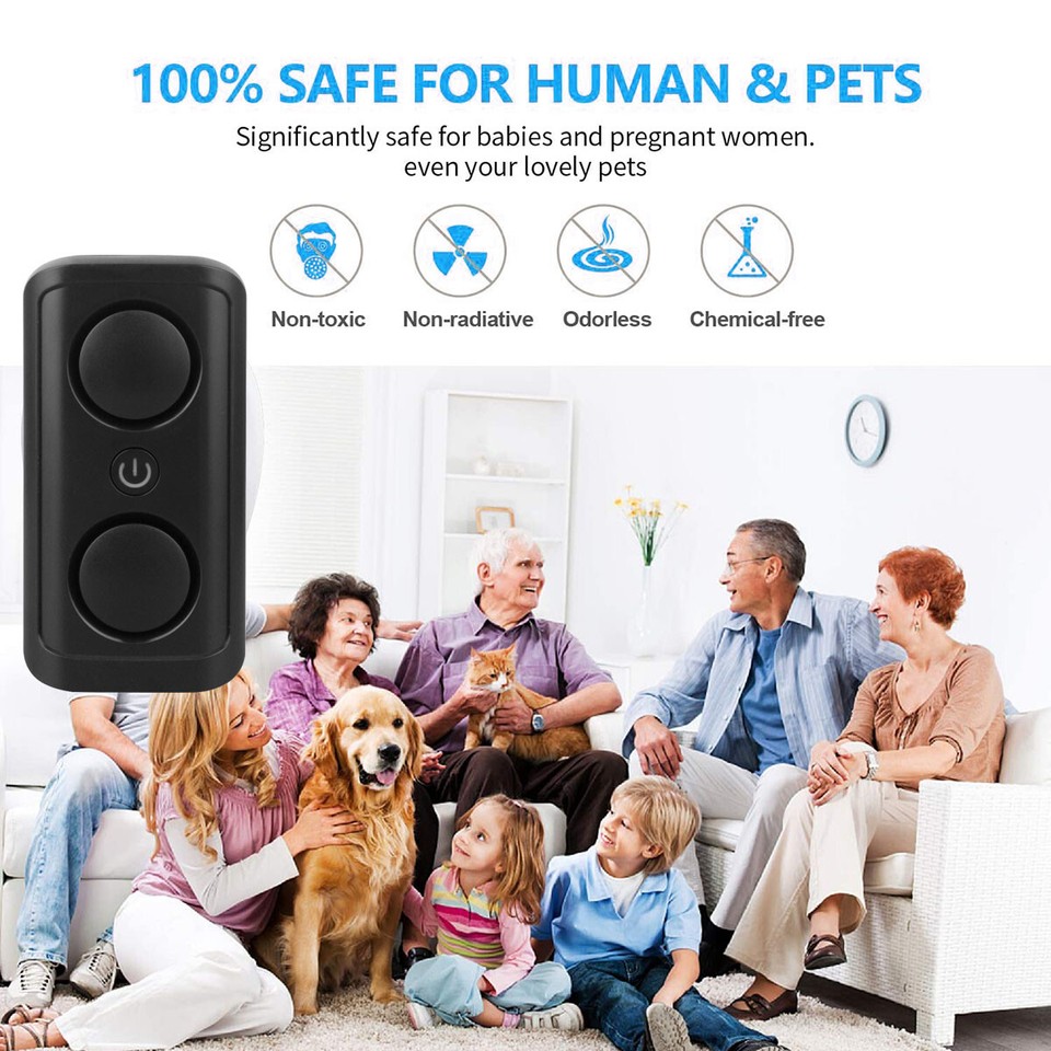 Pest Reject Pro Ultrasonic Repeller Home Bed Bug Mites Spider Defender ...