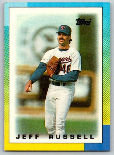 1990 TOPPS MAJOR LEAGUE LEADERS MINIS JEFF RUSSELL TEXAS RANGERS #38 | eBay