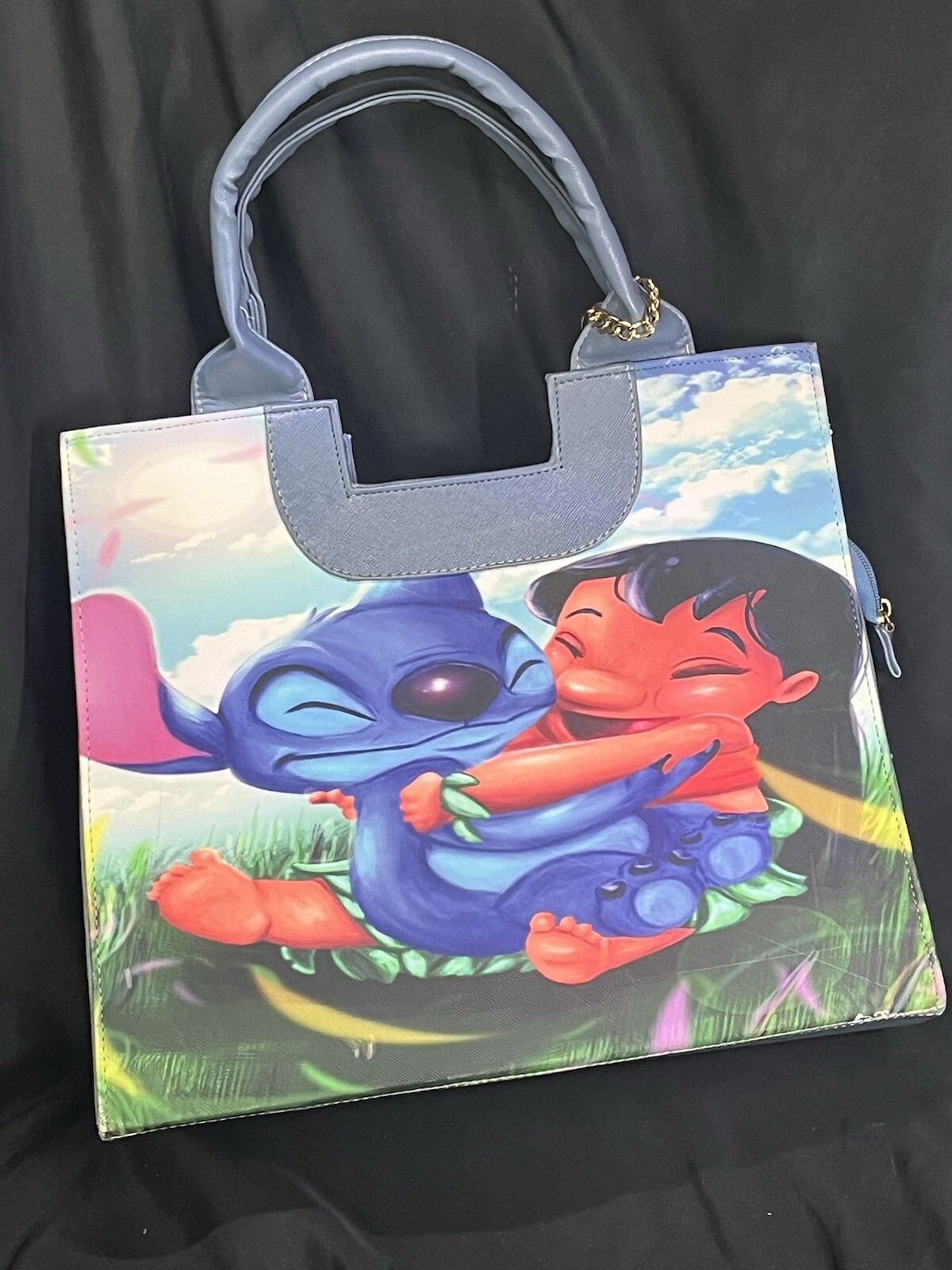 LILO AND STITCH PURSE BLUE FAUX LEATHER - Gem