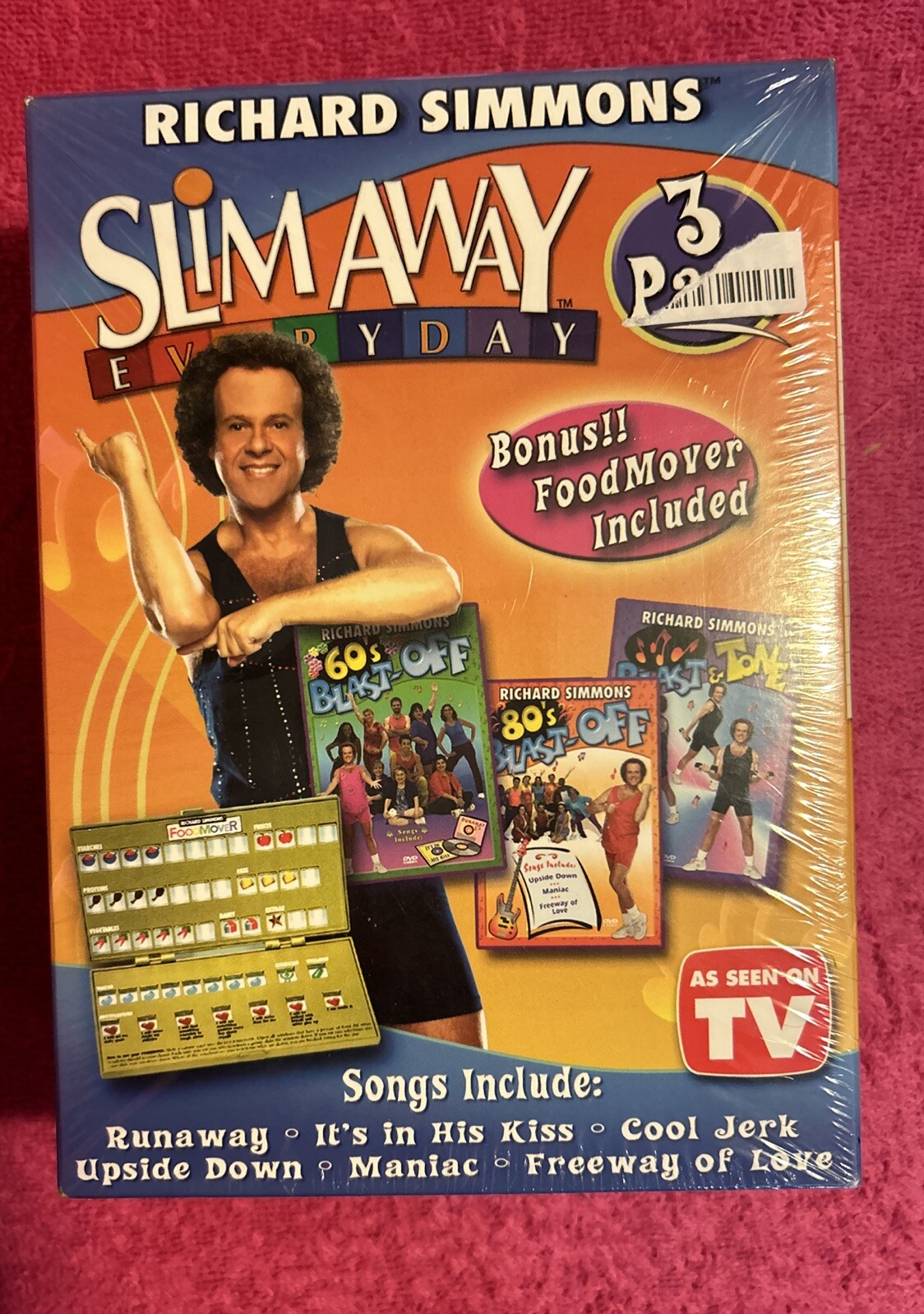 Richard Simmons - Slim Away Everyday 3 Pack (DVD, 2003, 3-Disc Set) for ...