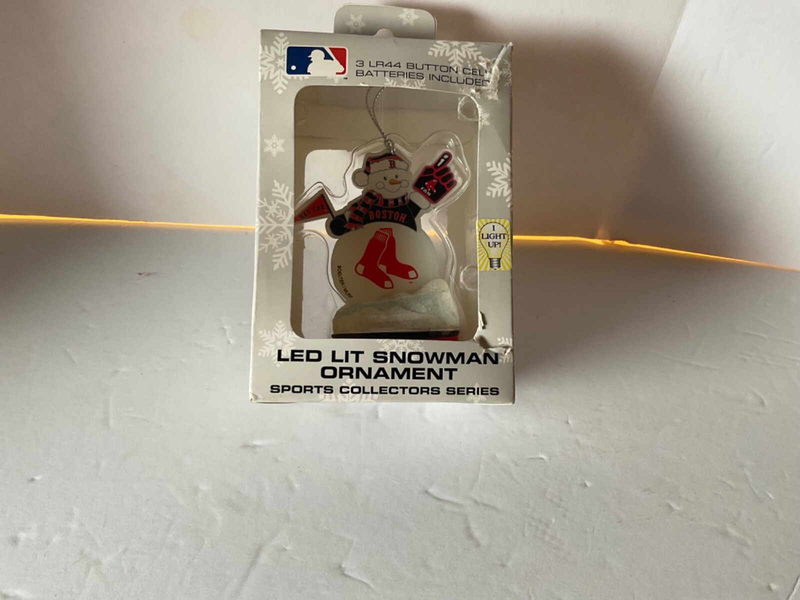 LED LIT SNOWMAN ORNAMENT BOSTON RED SOX | eBay