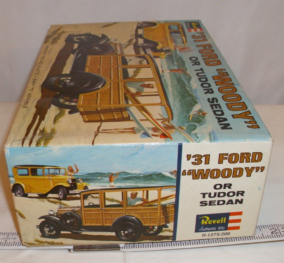 REVELL 31 FORD WOODY OR TUDOR SEDAN CAR MODEL KIT BOXED 1/25 H-1275:200 ...