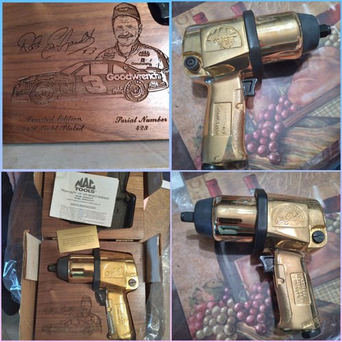 Dale Earnhardt Mac Tool 24kt Gold Plate SN #423 Air Gun Impact Wrench ...