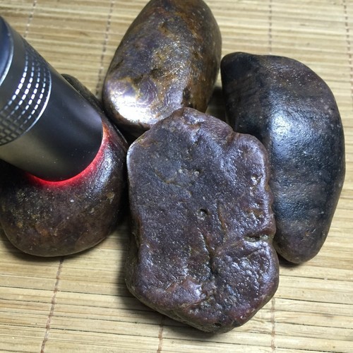 502g 4pcs Natural Red Corundum Ruby Crystal Rough Mineral Specimen 634 ...