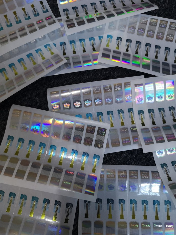100 Funny Prop Holo Stickers Labels for Games Party | eBay UK