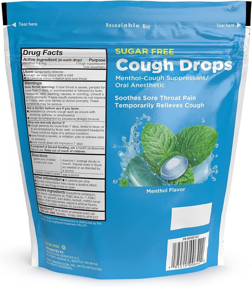 Basic Care Sugar Free Menthol Cough Drops, 140 count | eBay