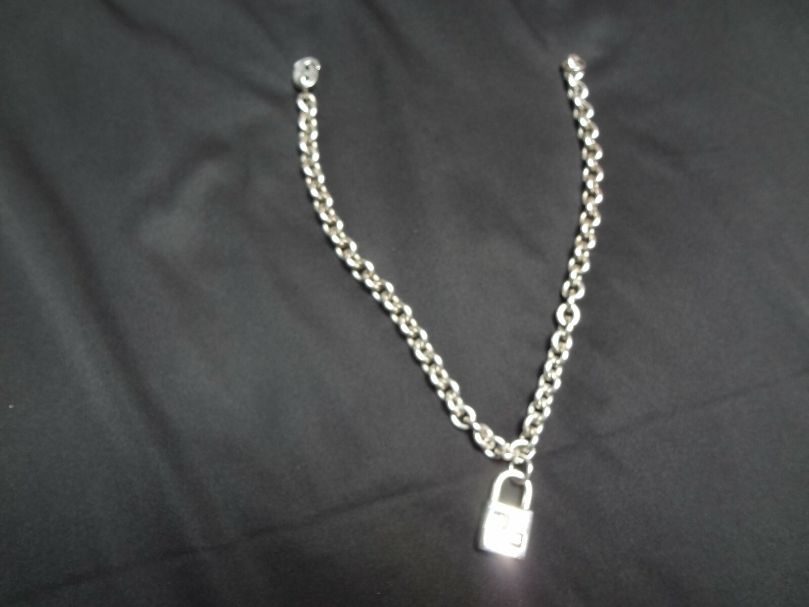 "AMAZING" VASS LUDACER GOTHIC PADLOCK LOCK LINK CHAIN STERLING SILVER ...