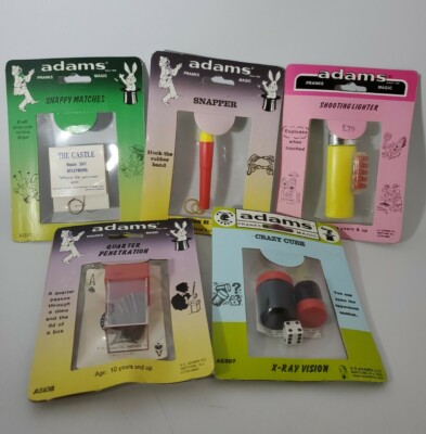 LOT OF 5 ADAMS’ Vintage Magic Classic Tricks Pranks 90'S NEW OLD STOCK ...