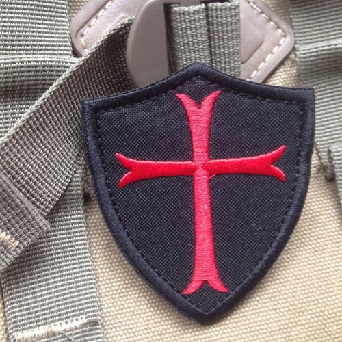 Knights Templar Cross 3x2.5 '' Shield Military ARMY EMBROIDERED PATCH ...
