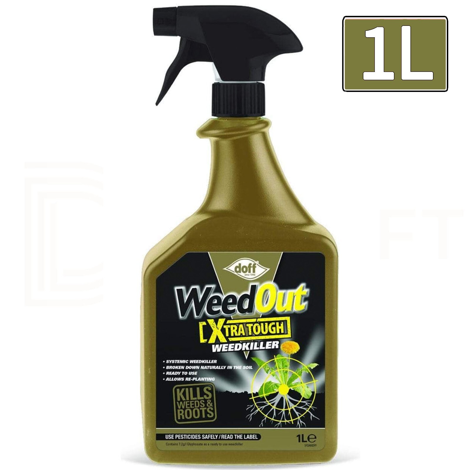 WEEDKILLER LAWN WEED KILLER ROOT WEEDS KILLER EXTRA TOUGH CONCENTRATE ...