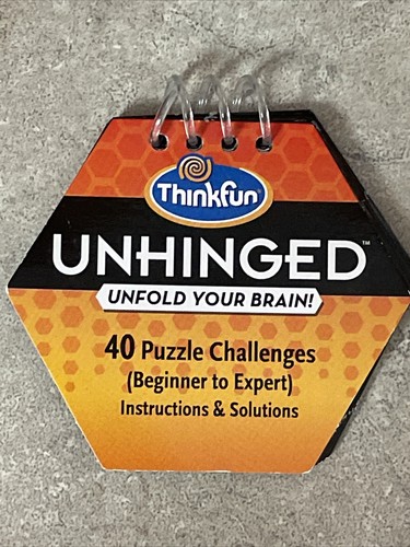 Thinkfun Unhinged 40 Puzzle Challenges (Beginner To Expert) Unfold Your ...