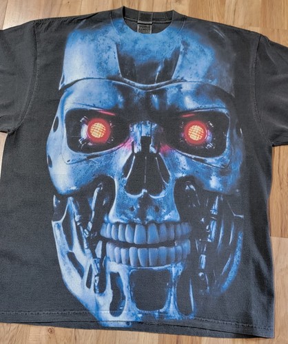 TERMINATOR JUMBO PRINT ON A SHAKA HEAVYWEIGHT GARMET DYED T SHIRT ...
