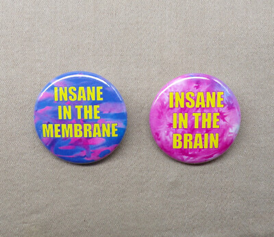 Insane in the Membrane Insane in the Brain 1.25" Buttons Rap Music ...