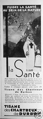 PUBLICITÉ LA TISANE DES CHARTREUX DE DURBON PUISEZ LA SANTÉ AU SEIN DE ...