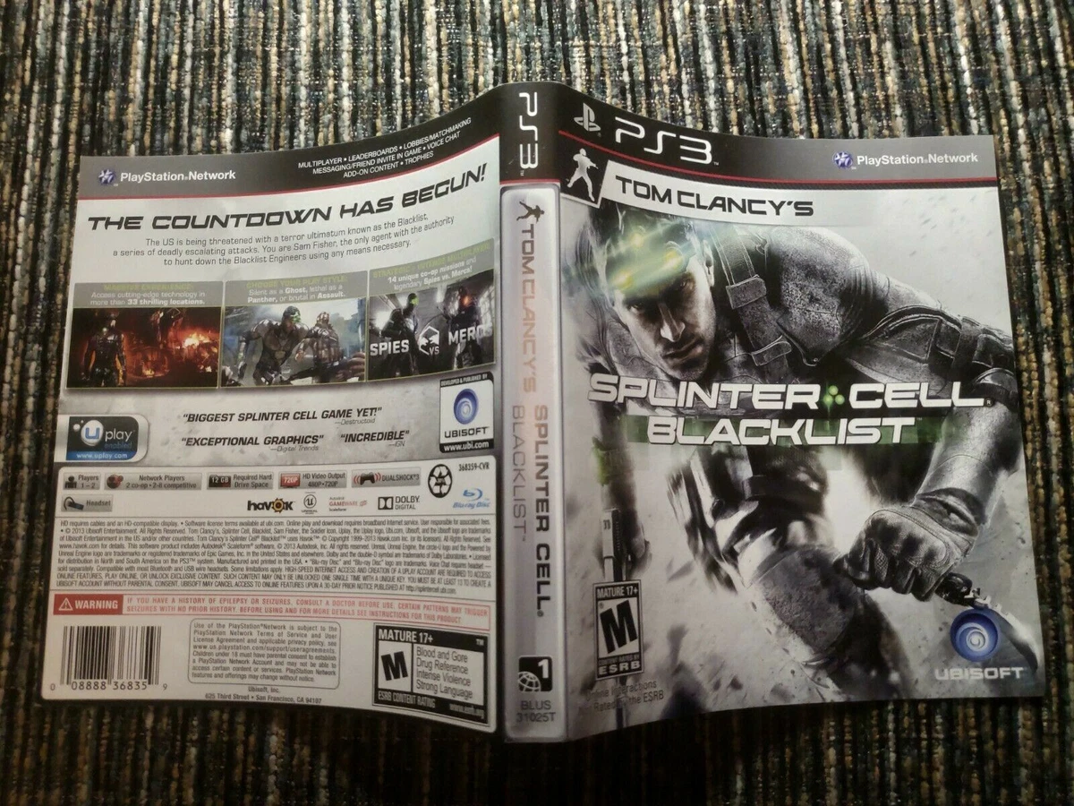 Splinter Cell Blacklist Cover Ps3