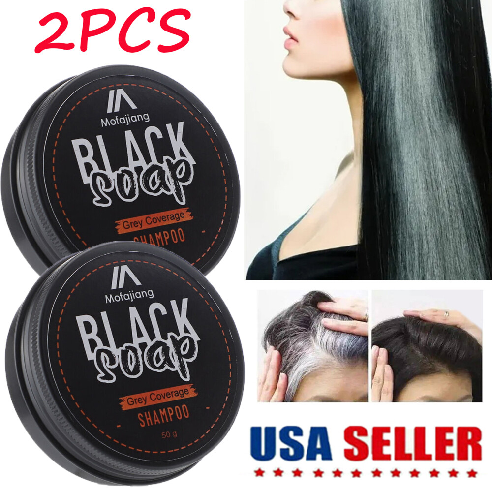 2x Gray Gone Soap - Gray Gone Bar Shampoo, Gray Hair Coverage Soap for ...